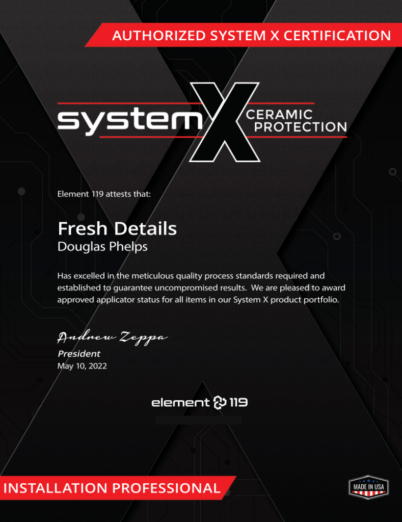 Authorized System X Ceramic Coating Installers in Marlboro NY